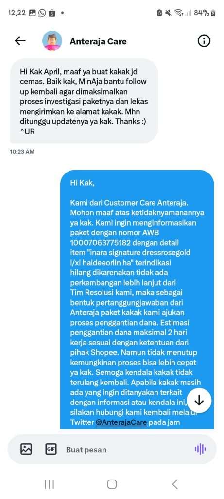 Paket Anteraja Tidak Bergerak Saat Cek Resi, Akhirnya Dinyatakan Hilang, Seller Rugi 😭