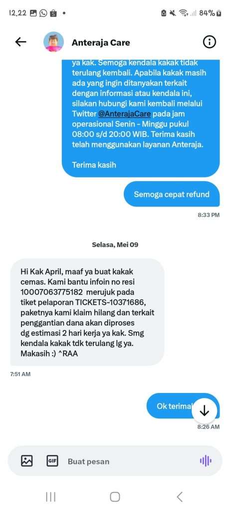 Paket Anteraja Tidak Bergerak Saat Cek Resi, Akhirnya Dinyatakan Hilang, Seller Rugi 😭