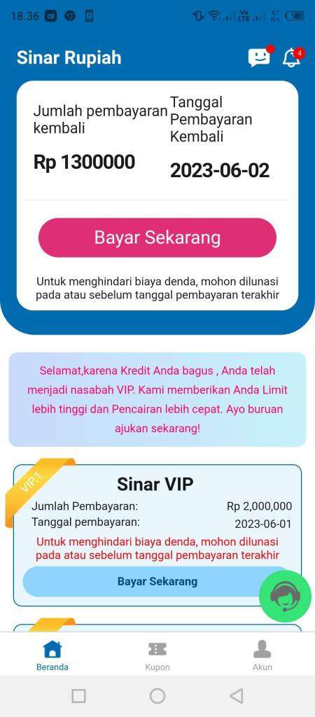 Belum Telat Jatuh Tempo Aplikasi Pinjol Sinar Rupiah Sebar Data