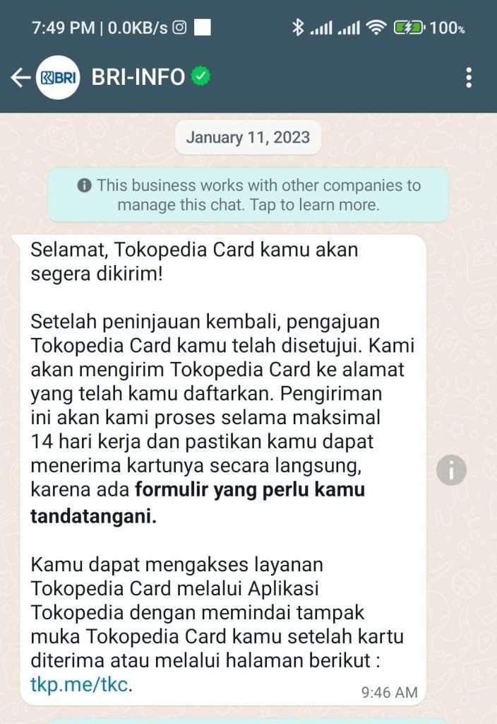 Pengalaman Buruk Daftar Tokopedia Card BRI