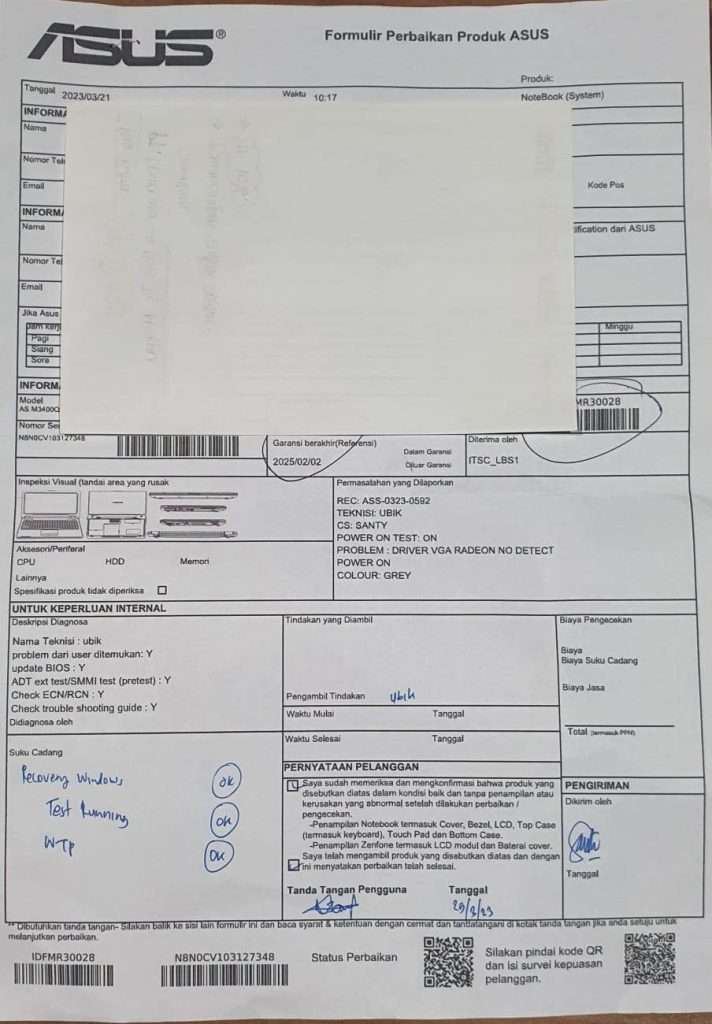 Kecewa dengan Pelayanan Service Center Asus Indonesia