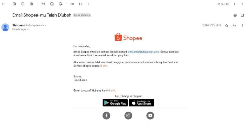 Akun Penjualan Shopee Saya Tiba-tiba Telah Di-hack