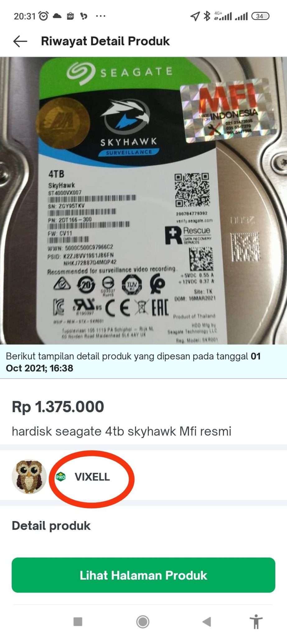 Hardisk Beli Baru dan Resmi tapi Rasa Seken