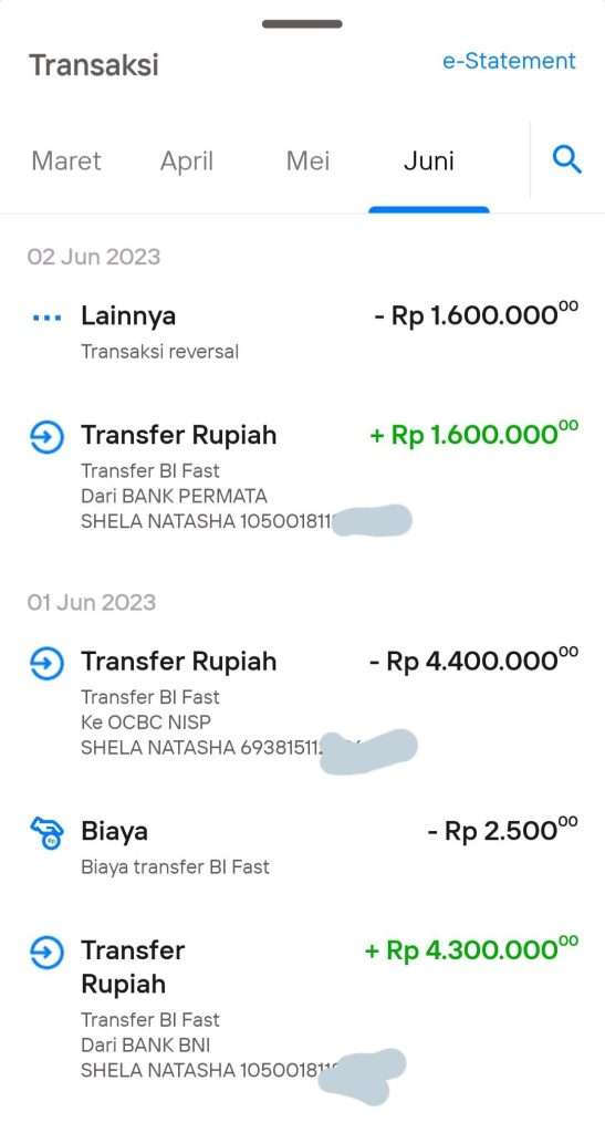 SOP Transaksi Reversal di Aplikasi Livin' yang Tidak Jelas dari Bank Mandiri