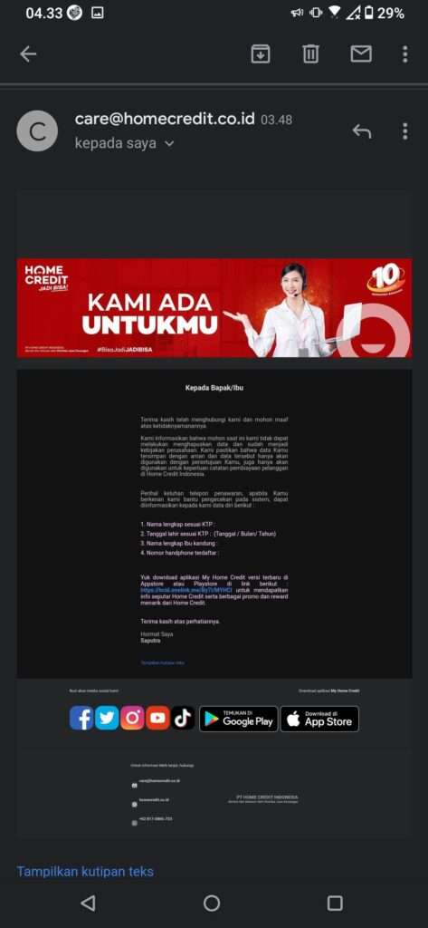 Apakah Peraturan Home Credit Lebih Tinggi dari Peraturan Pemerintah?