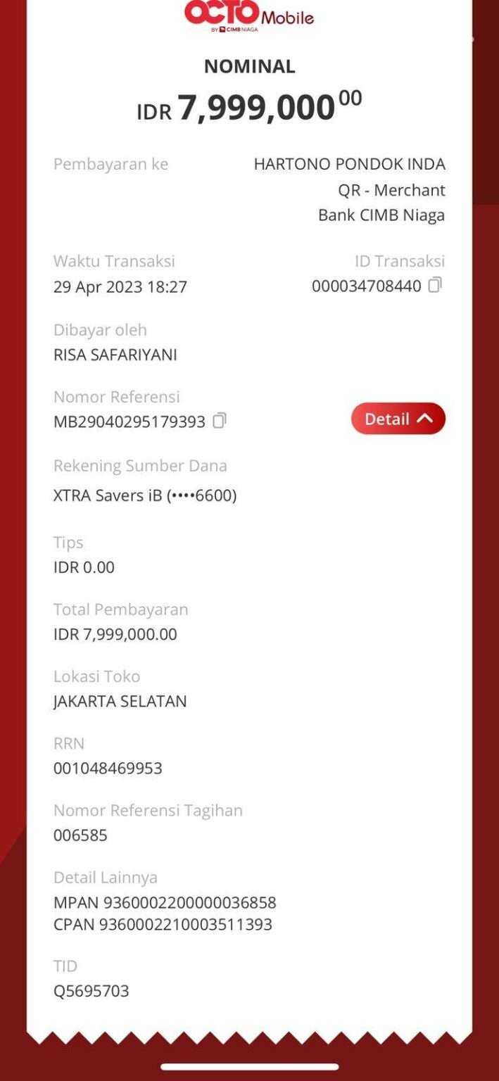 Transaksi QRIS CIMB Niaga Failed, Uang Terdebit dari Bulan April Belum ...