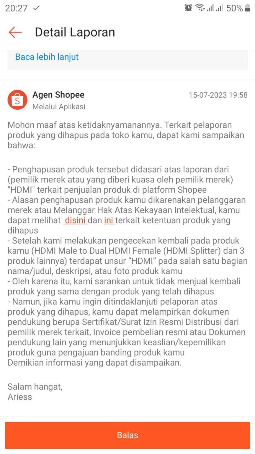 Tim Shopee Tidak Dapat Membedakan Jenis Port dengan Merek