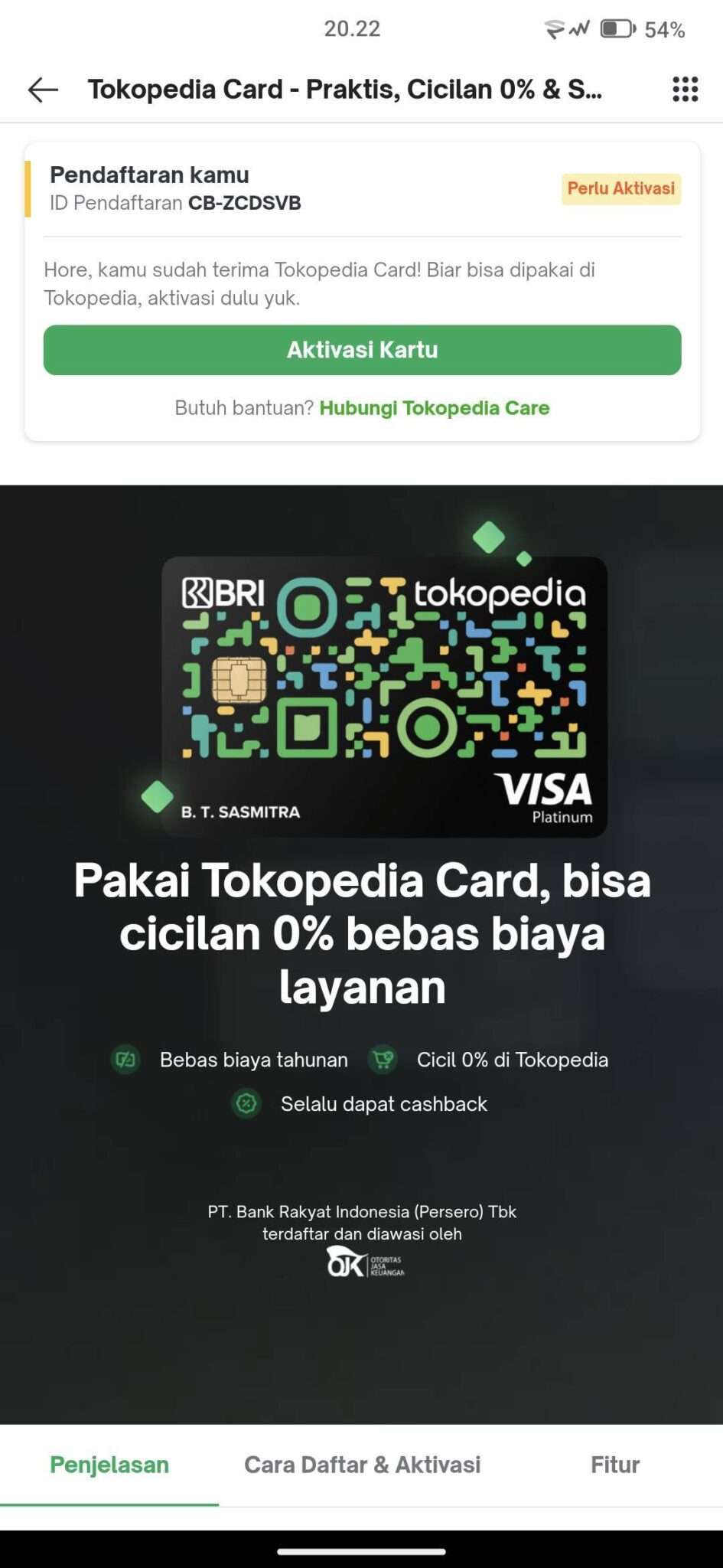 Status Pengiriman Tokopedia Card Sudah Diterima Tapi Keluarga Saya ...