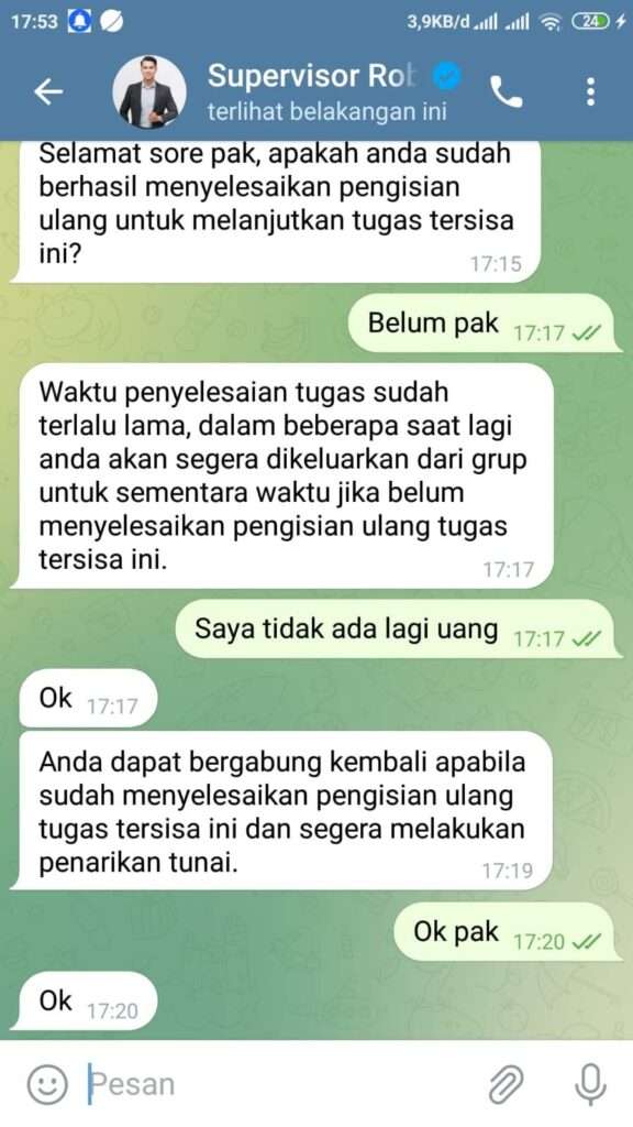 Penipuan Modus Kerja Online Sampingan dengan Menjalankan Berbagai Misi