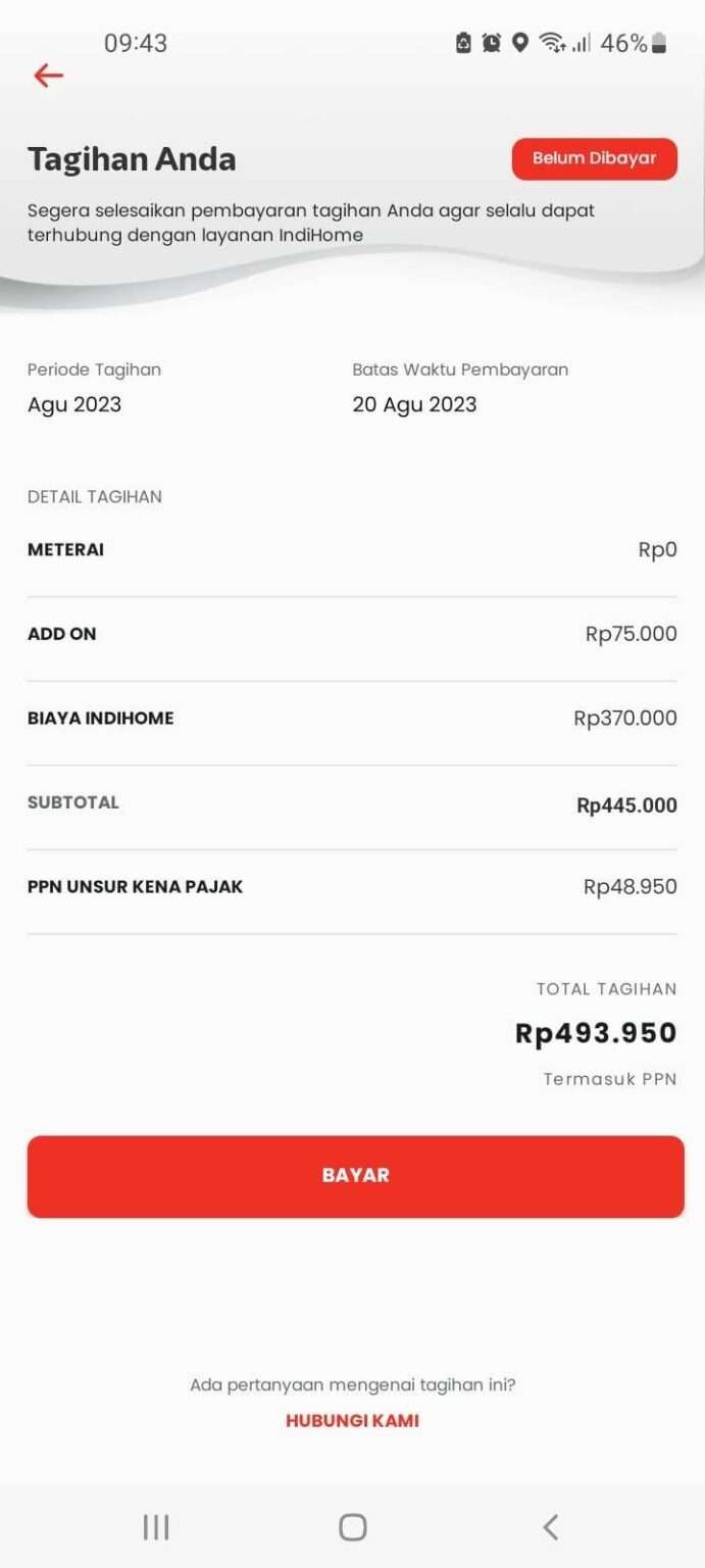 Tagihan Wifi IndiHome Makin Naik, Padahal Saya Tidak Melakukan Pembelian Apapun