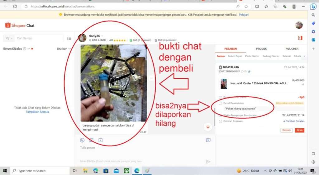 Shopee Bersama JNT Layanan COD Memberitakan Kebohongan Status ...
