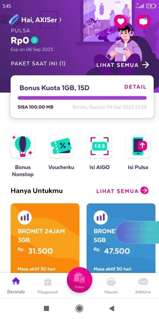 Perdana AXIS Tak Dapat Kuota Sesuai Iklan di Website