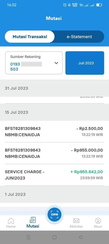Sanggahan Transaksi 2 Juta Rupiah untuk Pembelian Pulsa yang Tidak Saya Lakukan