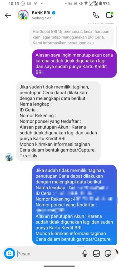 Susahnya Menutup Akun BRI Ceria