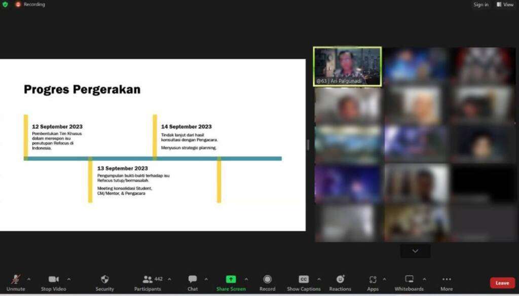 Surat Terbuka Terkait Penutupan Kursus Online Refocus