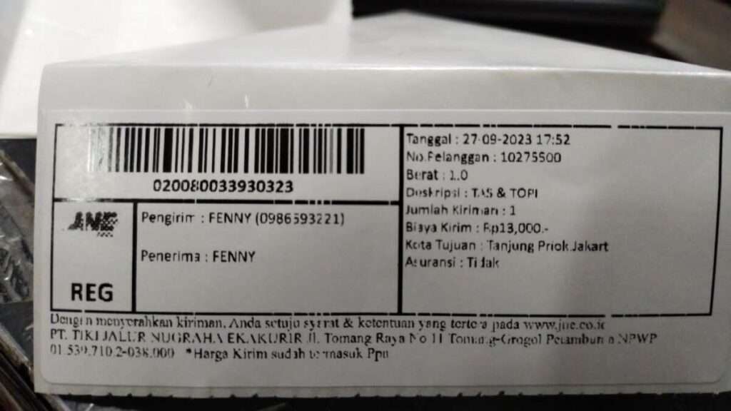 Paket Kiriman JNE Dibongkar dan Isinya Dicuri