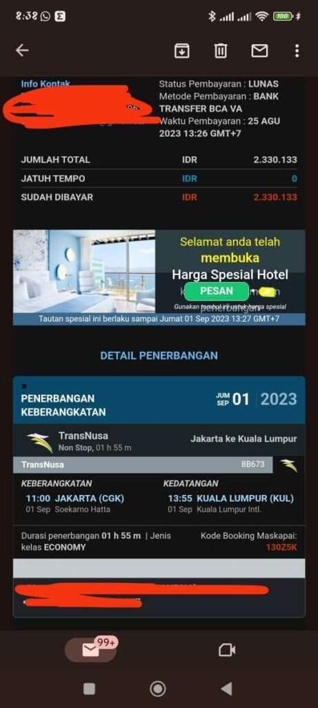 Thank you Booking.com, Bye bye Nusatrip!