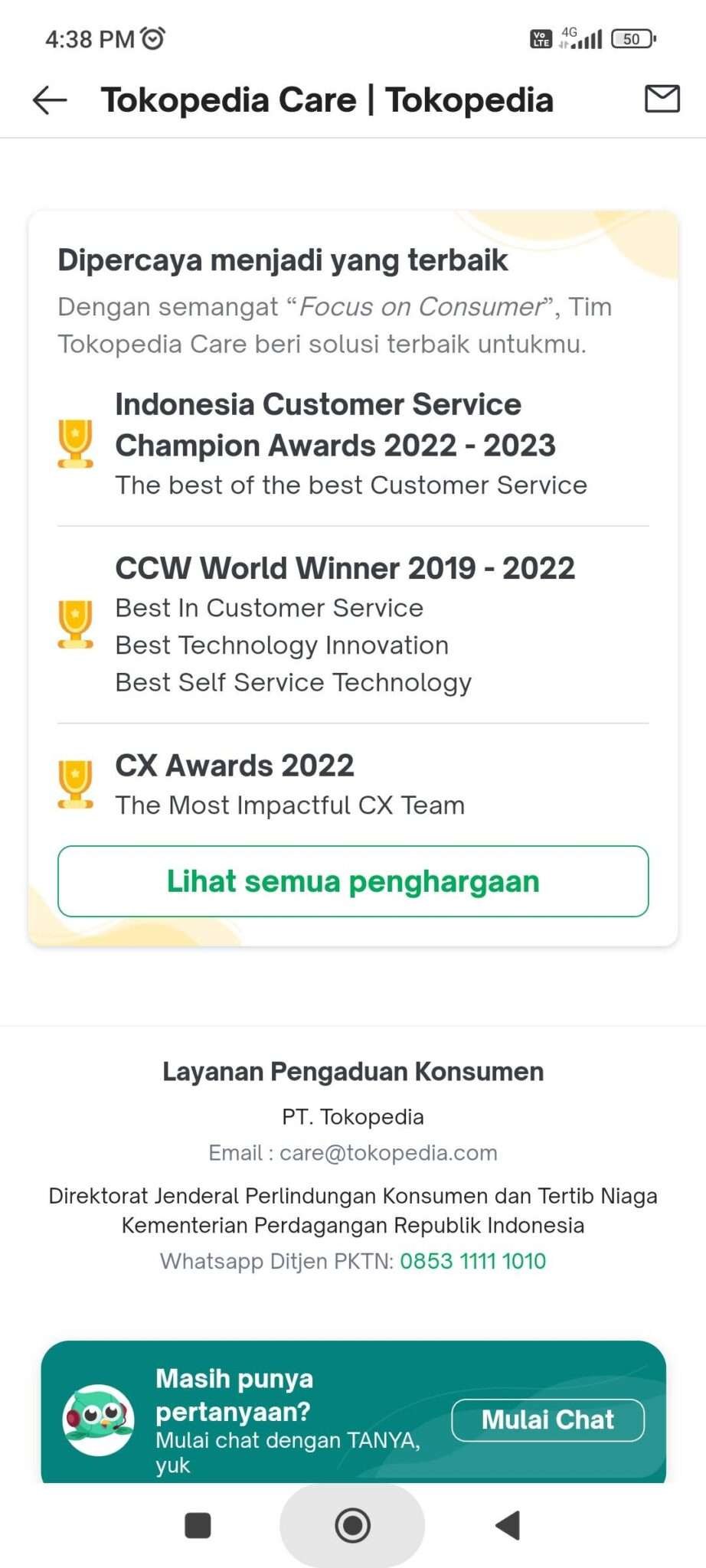 Miris! Tokopedia Care Peraih Banyak Penghargaan Customer Care Tapi ...