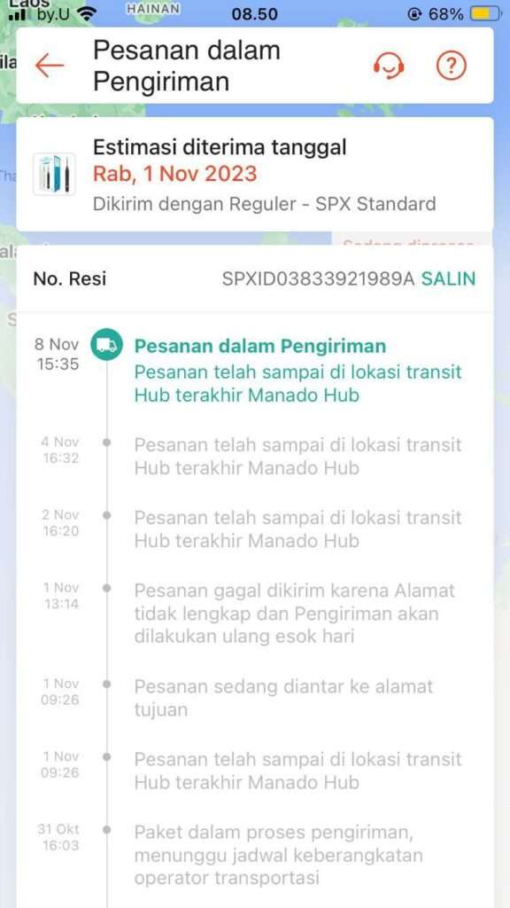 Pesanan Tak Kunjung Diantar oleh Shopee Express