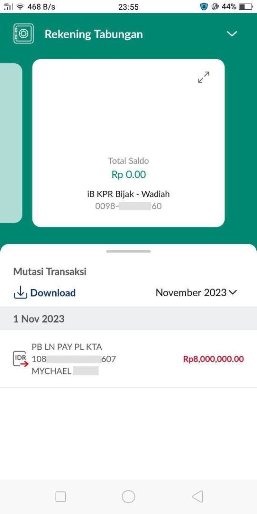 Rekening KPR Syariah PermataBank Melakukan Pendebitan Selain Angsuran KPR