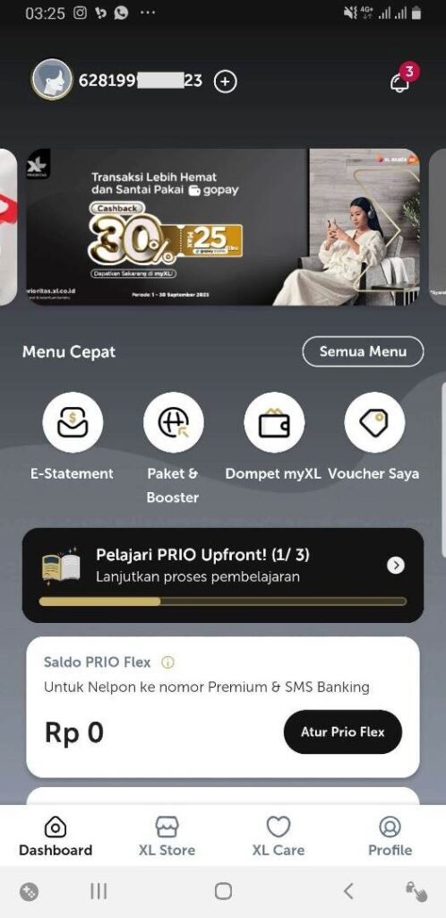 Pengalaman Menggunakan XL Prioritas