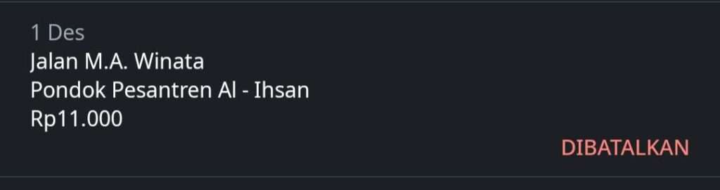 Pelayanan inDrive Mengecewakan