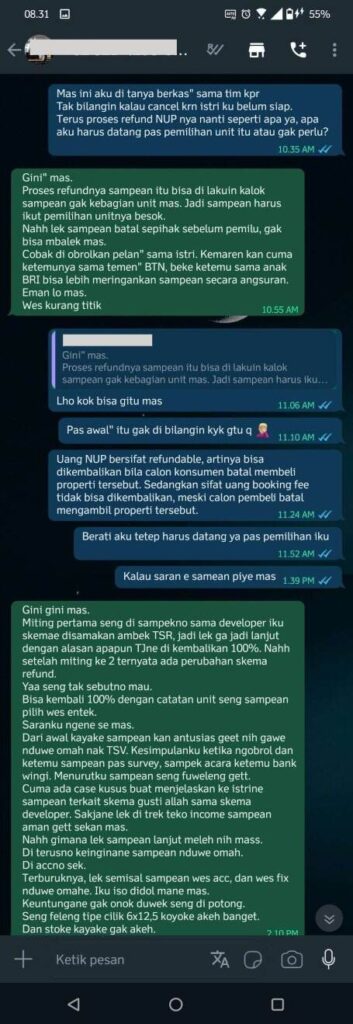 NUP Tidak Kembali, Developer Ingkar Janji