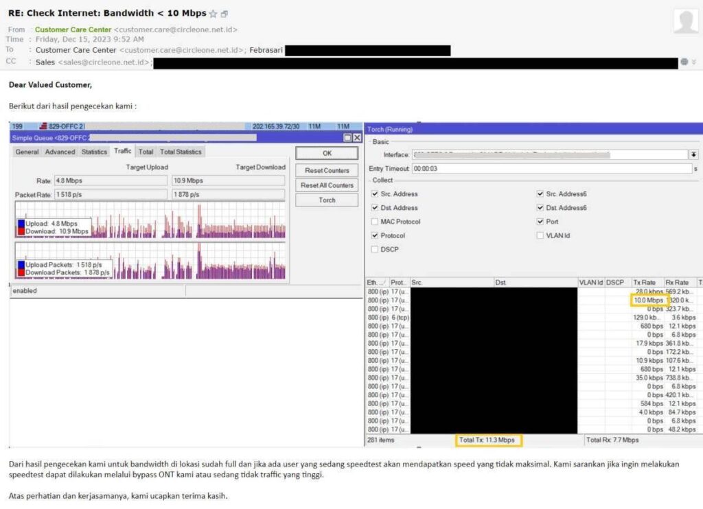 Customer Service Provider Internet CircleOne Tidak Serius dalam ...