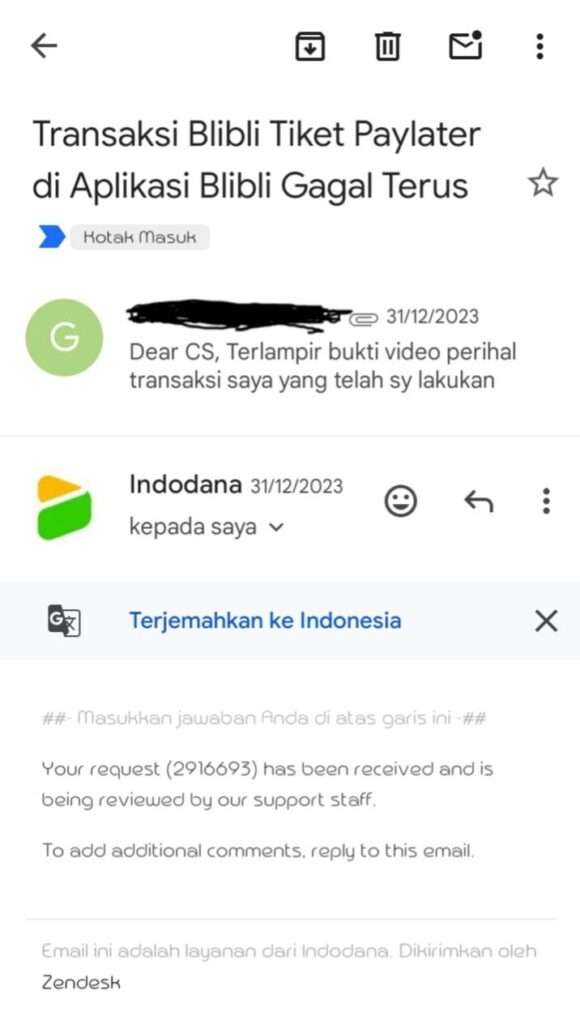 Kecewa dengan Blibli PayLater Indodana