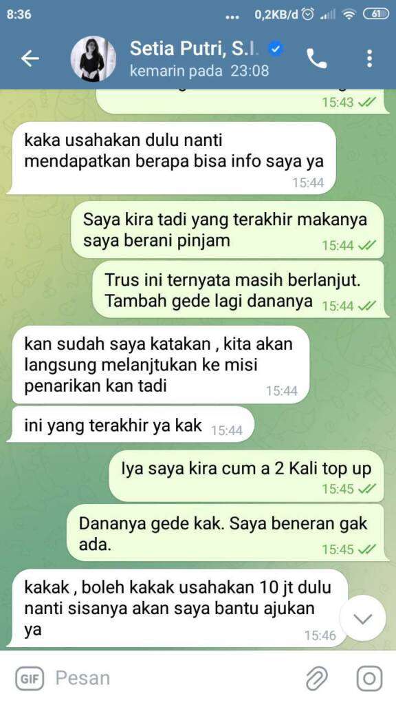 Penipuan Online Kerja Paruh Waktu