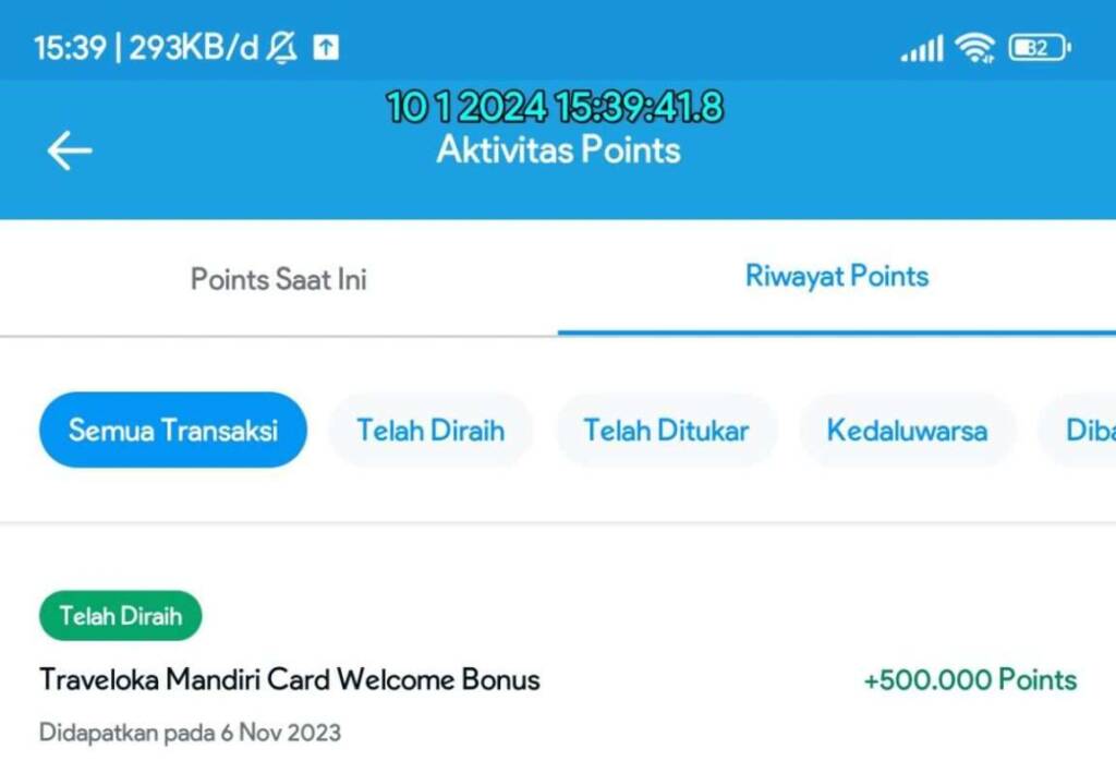 Mandiri Traveloka Cards Rewards belum Dikreditkan sama Sekali