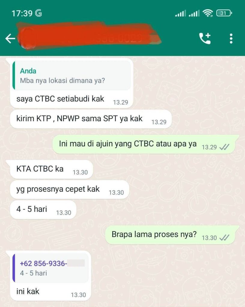 Proses KTA CTBC yang Tidak Ada Kejelasan