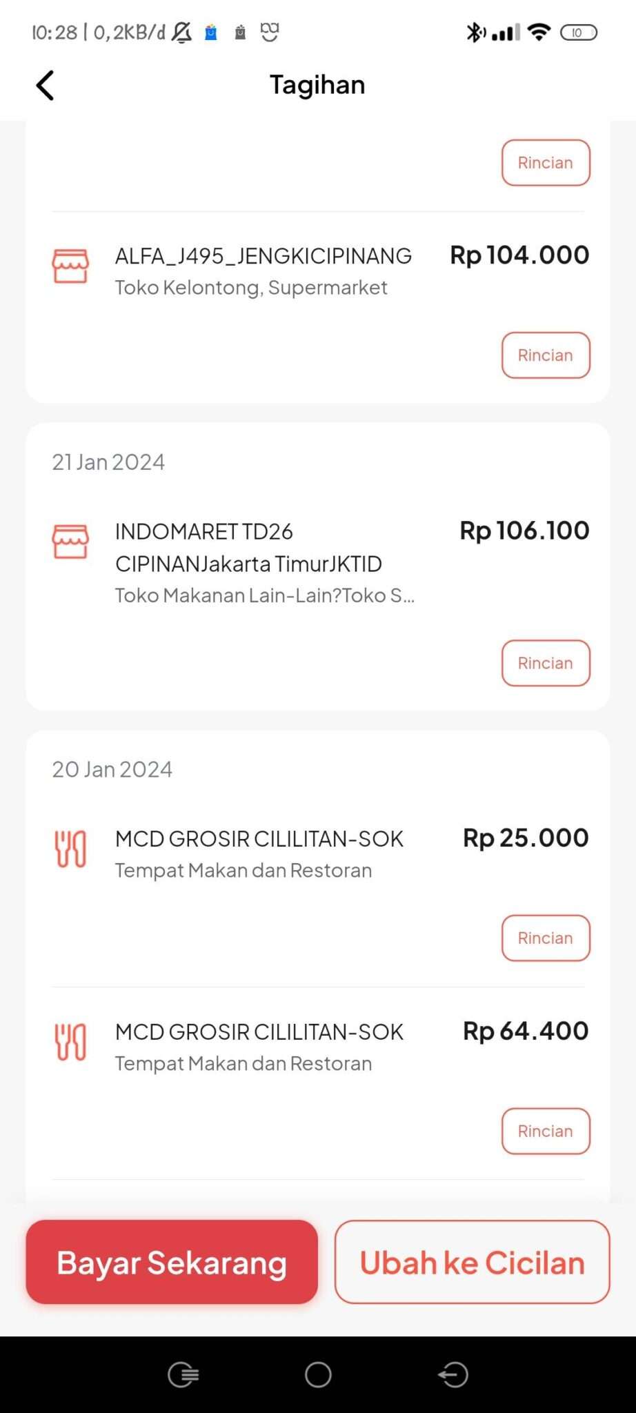 Tagihan di Aplikasi YUP Melebihi Nominal Transaksi di Aplikasi