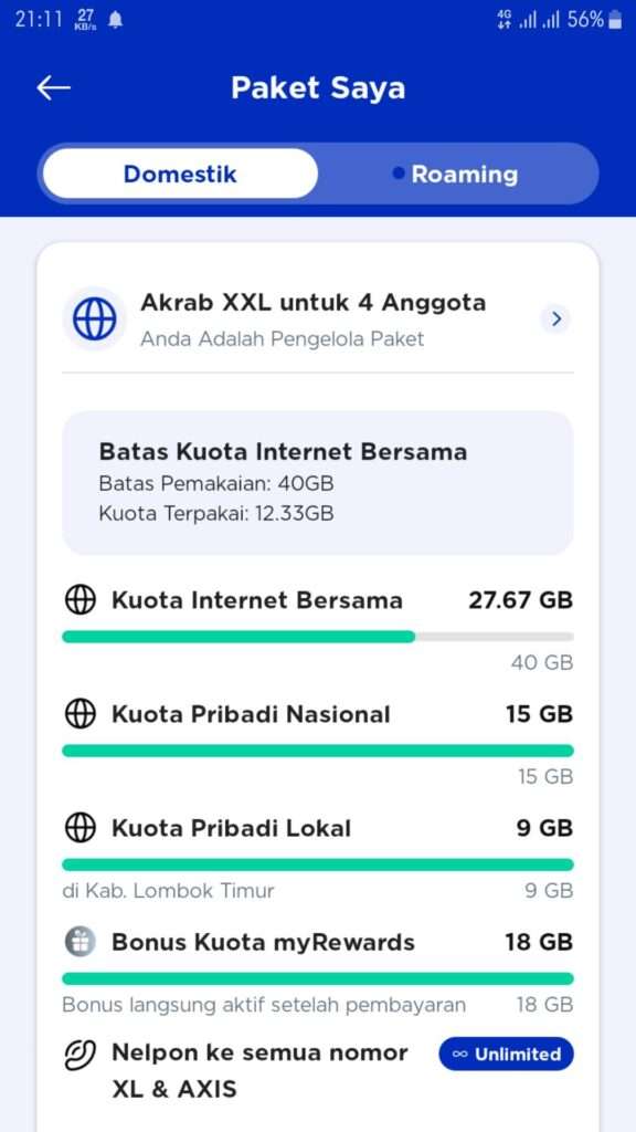 Terima Kasih XL, Paket Akrab Sudah Bisa Dibagi
