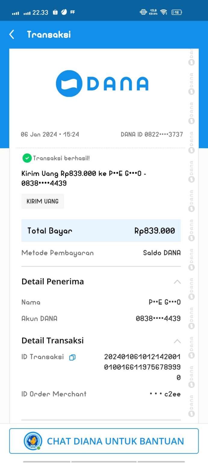 Uang di Dompet Digital DANA Hilang, Transfer Sendiri, DANA Tidak Bertanggung Jawab atas Keamanan ...