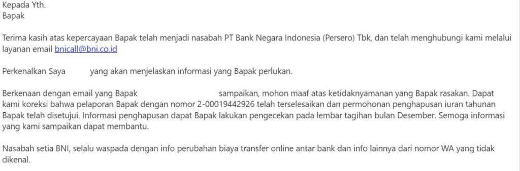 BNI Mempersulit Penutupan Kartu Kredit