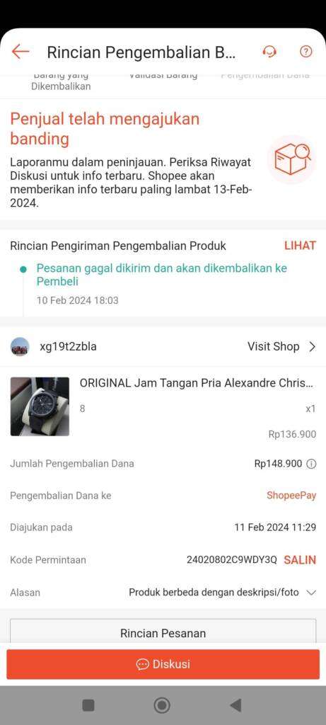 Beli Jam Tangan di Shopee, yang Dikirim Beda dengan yang Dipesan