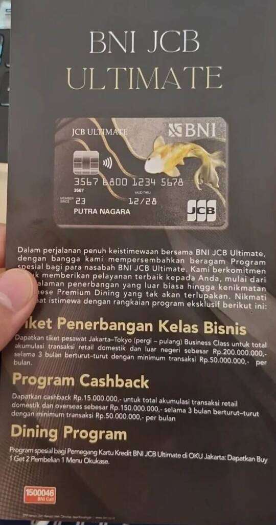 Janji yang Tidak Ditepati oleh BNI JCB Ultimate