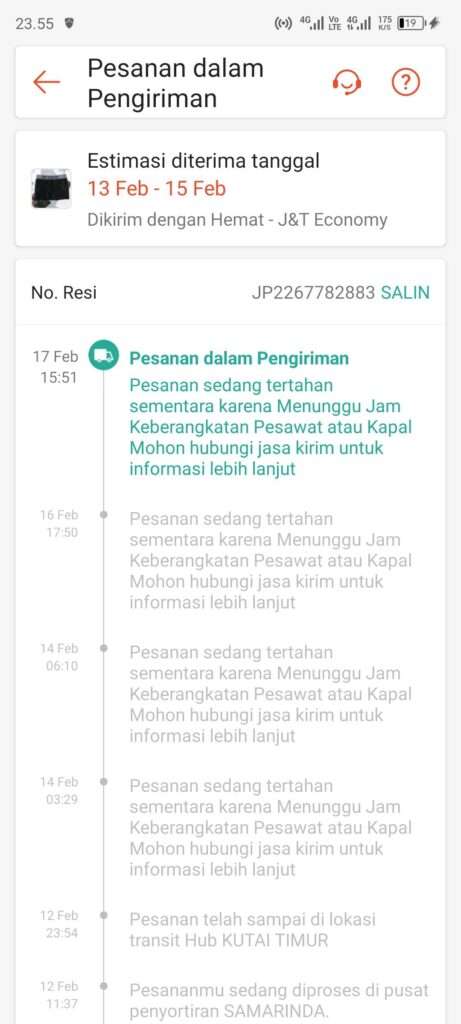 Buruknya Pelayanan dan Penanganan Pesanan oleh JNT dan Shopee