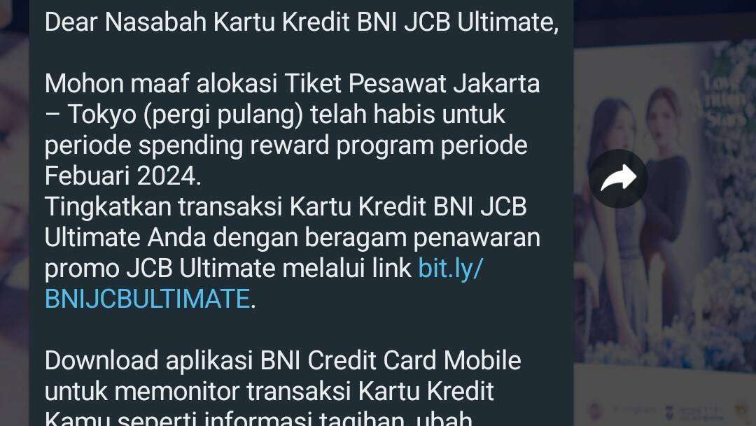 BNI JCB Ultimate Tidak Komitmen & Mengubah Syarat di Tengah Program