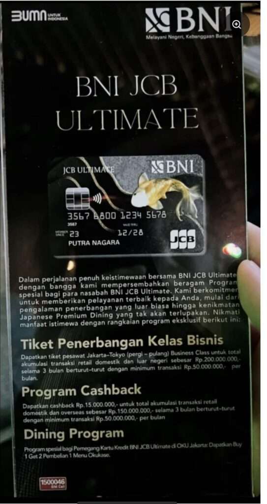 Kartu Kredit BNI JCB Ultimate Mengubah Klausul yang Merugikan Pemegang Kartu