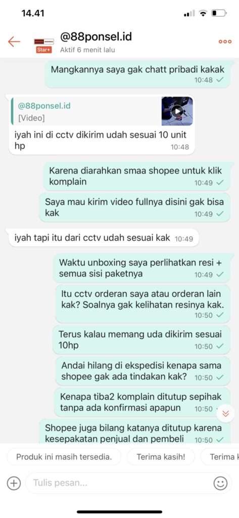 Komplain di Shopee Diselesaikan Sepihak Tanpa Konfirmasi