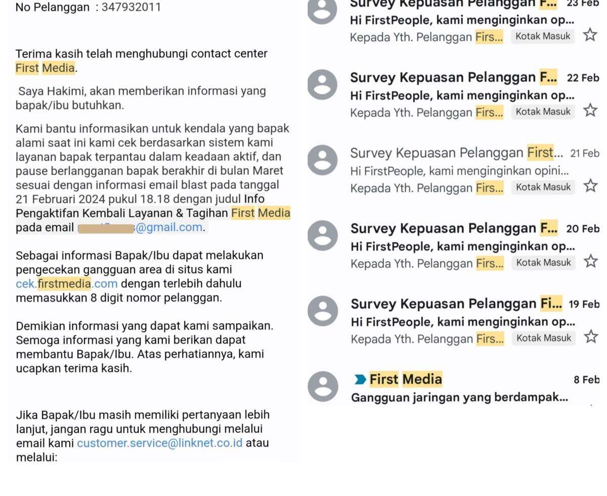 First Media Mengaktifkan Layanan Internet tanpa Persetujuan dan ...