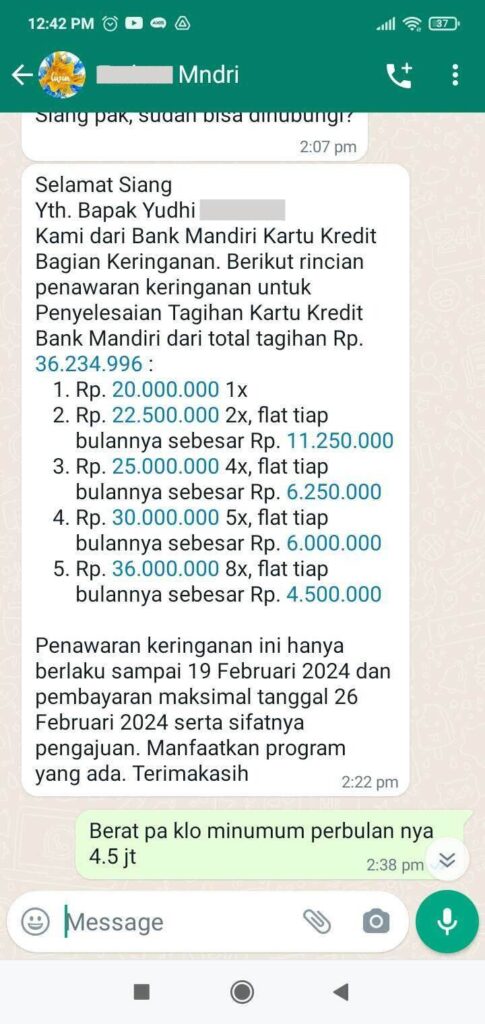 Saldo Rekening Mandiri "Hold Amount" Tanpa Pemberitahuan