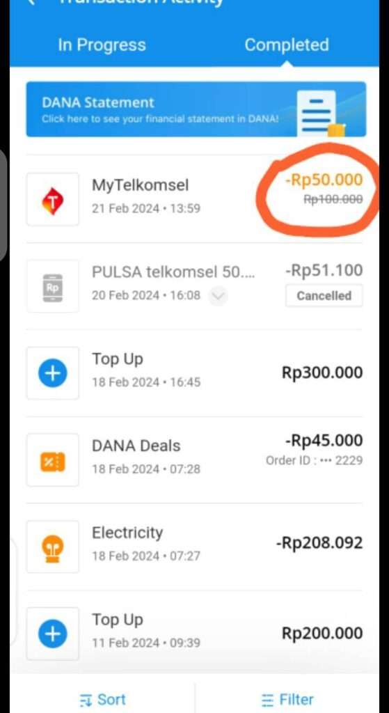 Masalah Top Up Pulsa via MyTelkomsel dan Pembayaran DANA