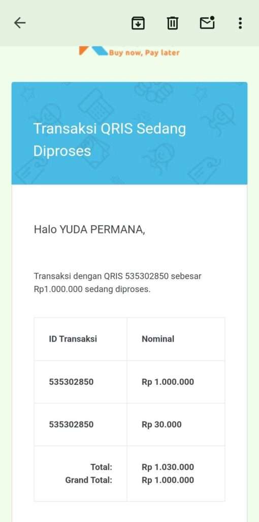 Pembayaran QR Kredivo Berhasil, Dana Tidak Masuk tapi Tagihan Tetap Muncul
