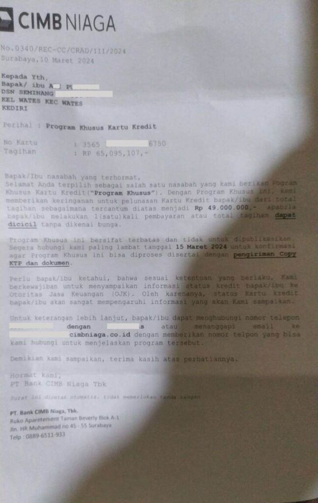 Pihak Penagihan Mendatangi Rumah Saya, Padahal Tidak Ada Kaitannya