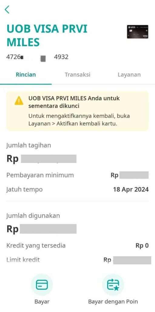 Kartu Kredit Bank UOB Indonesia Dinonaktifkan Secara Sepihak