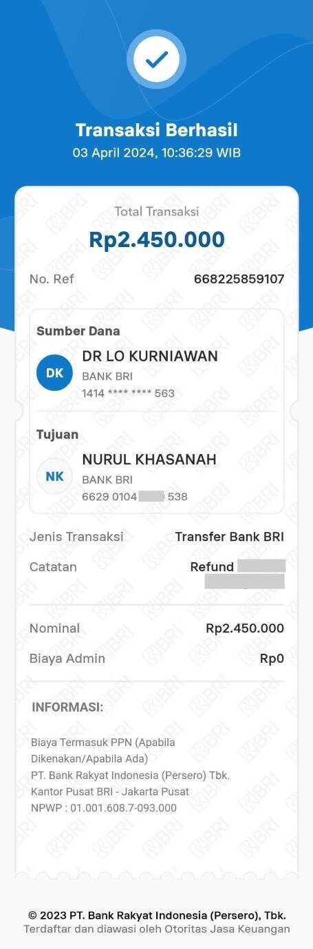 Nomor Rekening Tujuan Berubah Saat Transfer Menggunakan Aplikasi BRImo