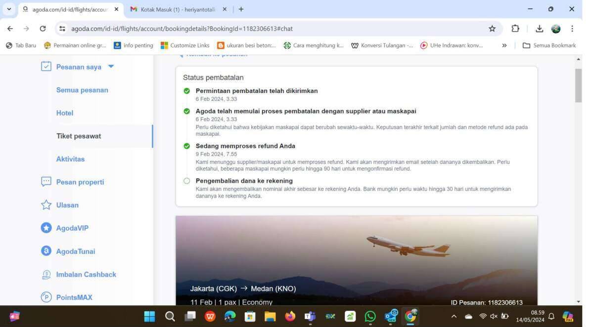 Hati-hati dengan Pemesanan Tiket Pesawat melalui Agoda.com!